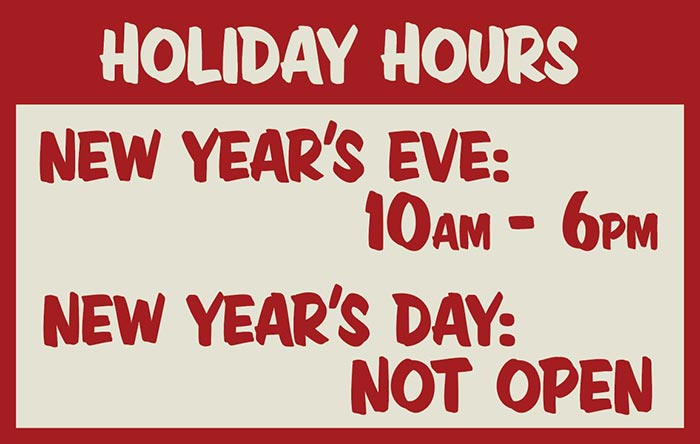 2021 New Year’s Hours | Freshfields Farm